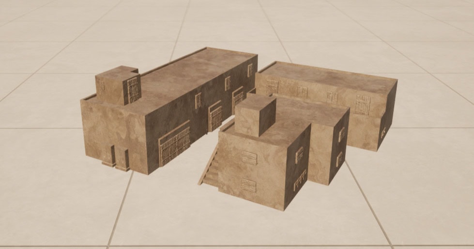 Middle Eastern Low income Buildings Pack by Gametree 3d Print Scenics ...