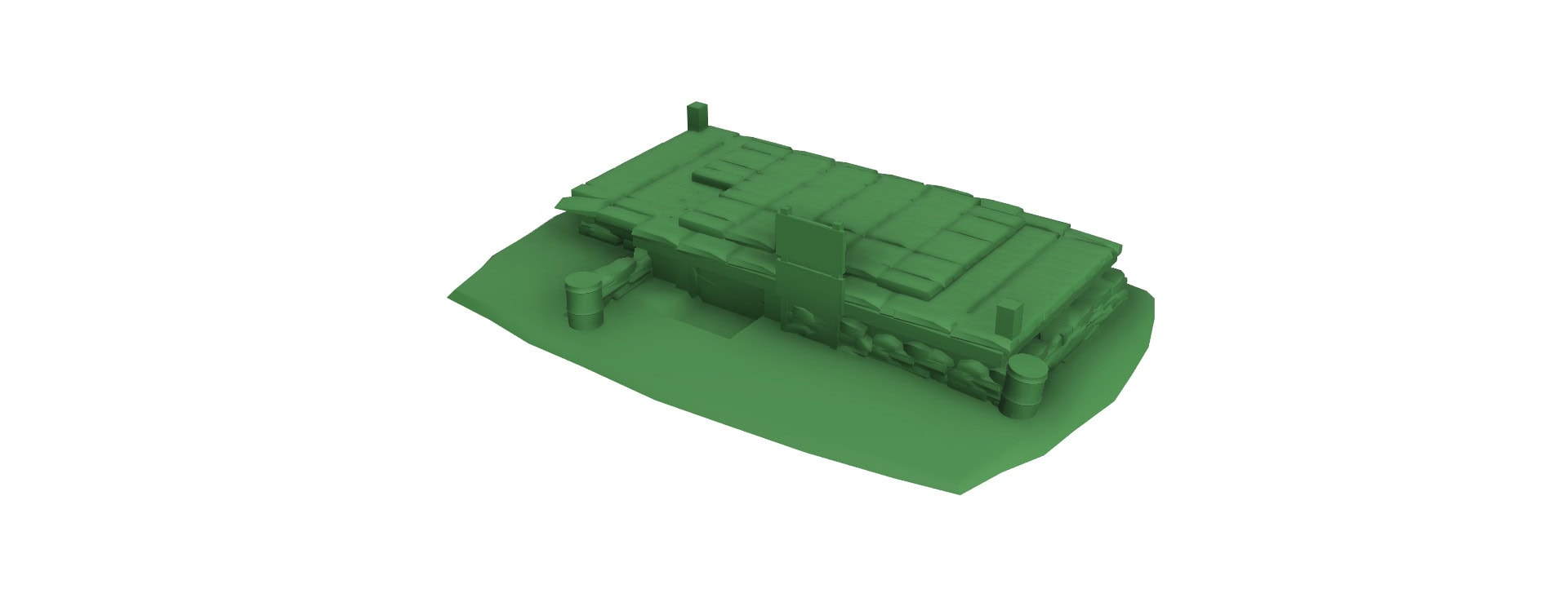 Firebase Command Control Bunker by Gametree 3d Print Scenics - Wargaming3D