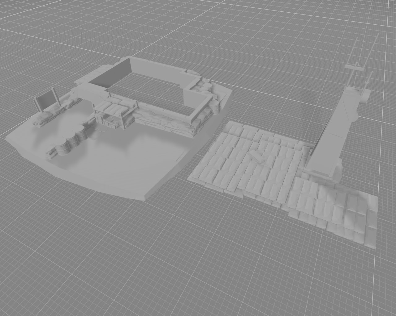 Firebase HQ Tent by Gametree 3d Print Scenics - Wargaming3D