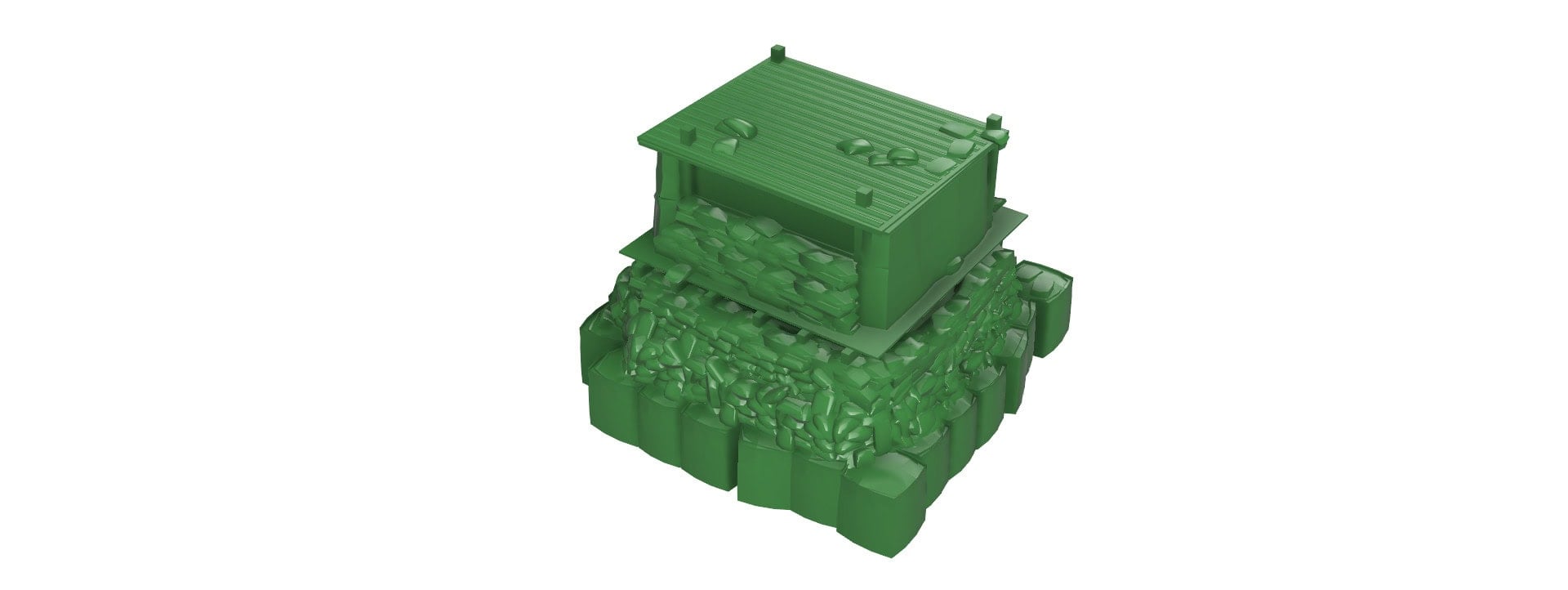 Firebase Overwatch Mud Bunker by Gametree 3d Print Scenics - Wargaming3D