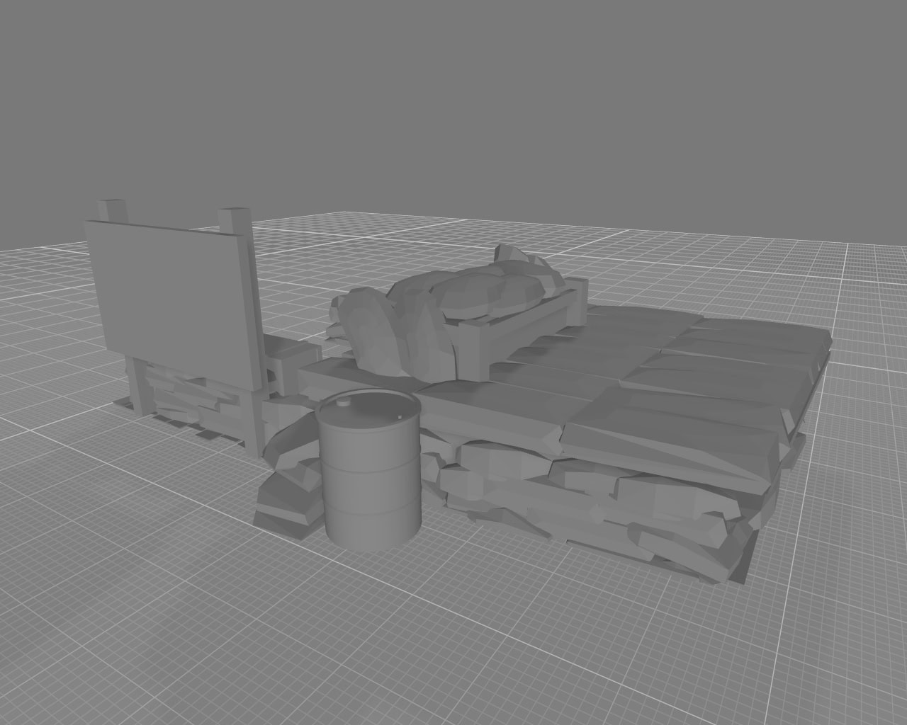 Firebase Bunkers with Signs Set by Gametree 3d Print Scenics - Wargaming3D