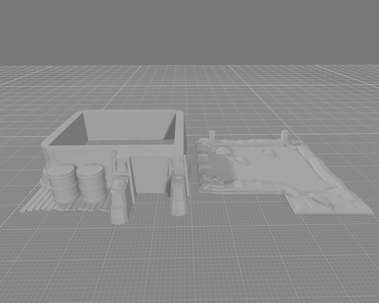 Firebase Mud Bunkers Set by Gametree 3d Print Scenics - Wargaming3D