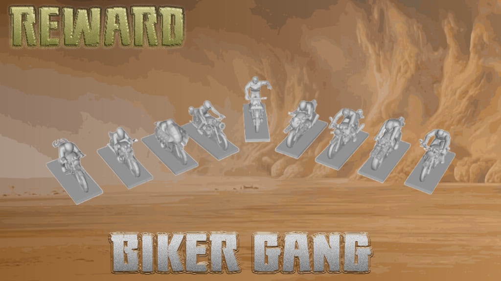 Post Apocalyptic Biker Gang by Gametree 3d Print Scenics - MiniHoarder