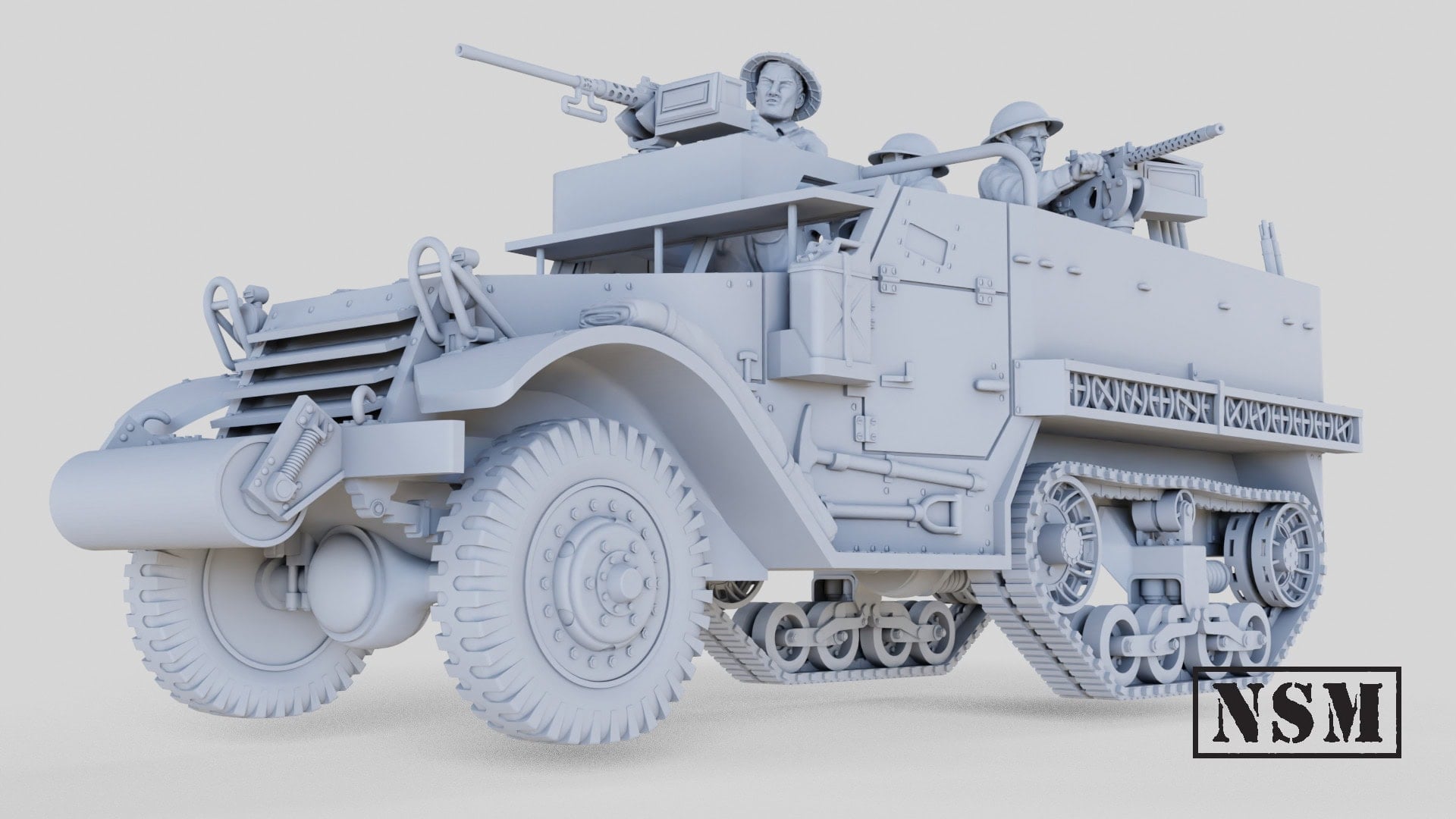 M5A1 Halftrack - British Army by Night Sky Miniatures - Wargaming3D