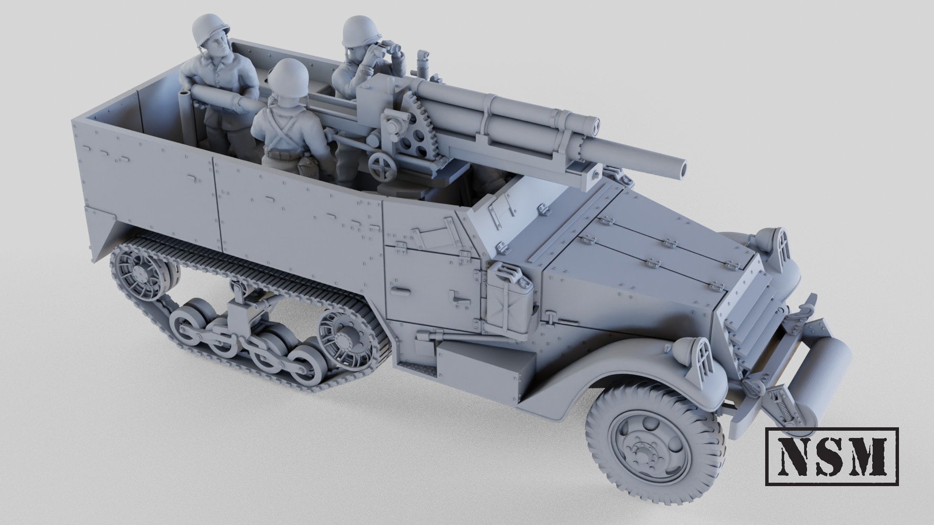 T19 HMC Halftrack 105mm Howitzer by Night Sky Miniatures - Wargaming3D