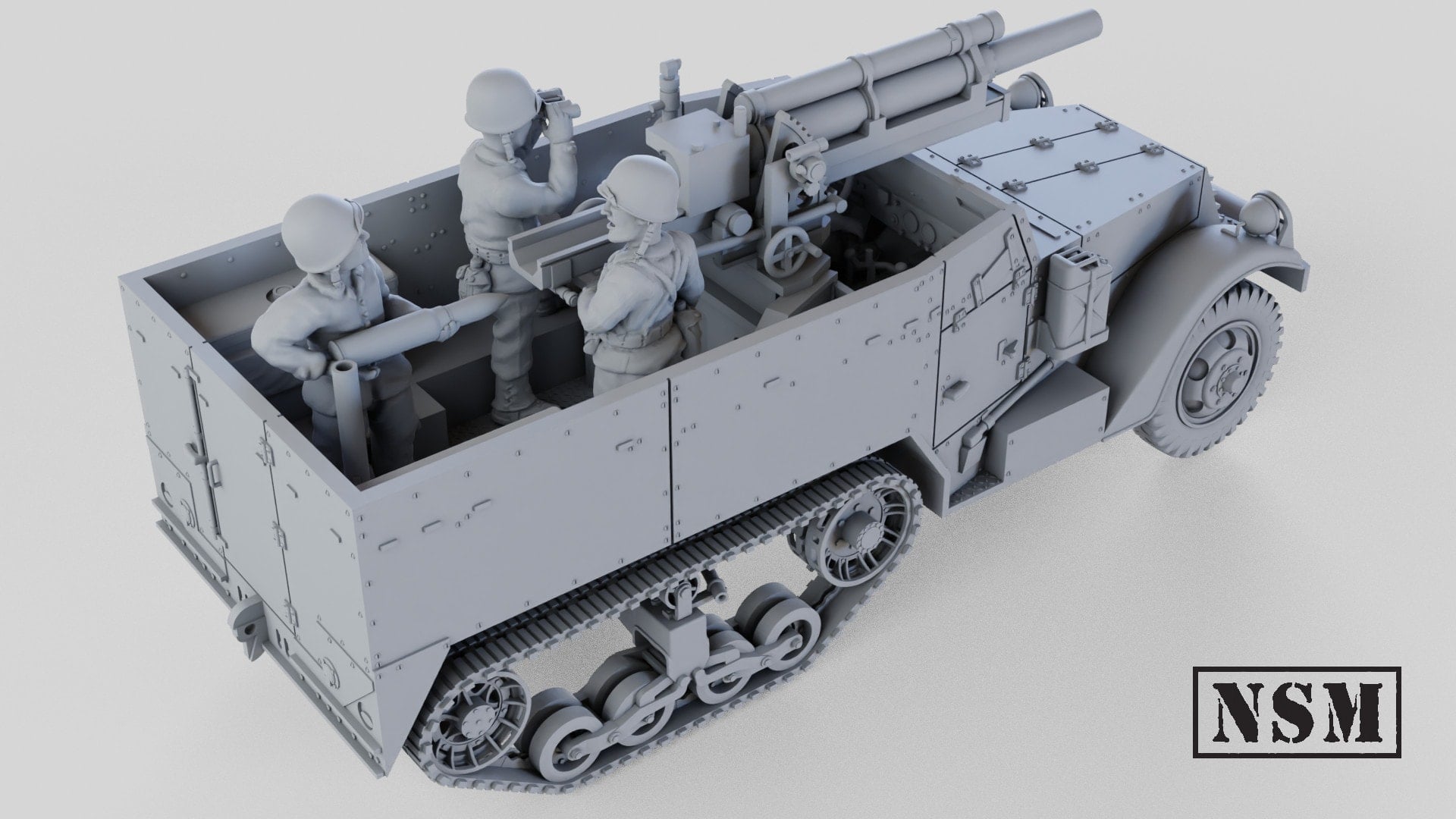 T19 HMC Halftrack 105mm Howitzer by Night Sky Miniatures - Wargaming3D
