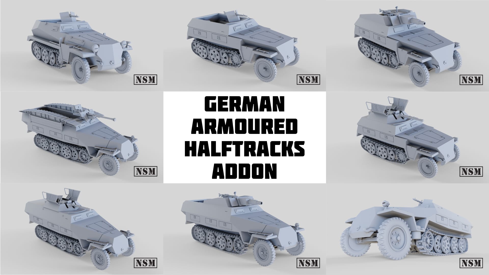German Armoured Half Track Pack by Night Sky Miniatures - Wargaming3D