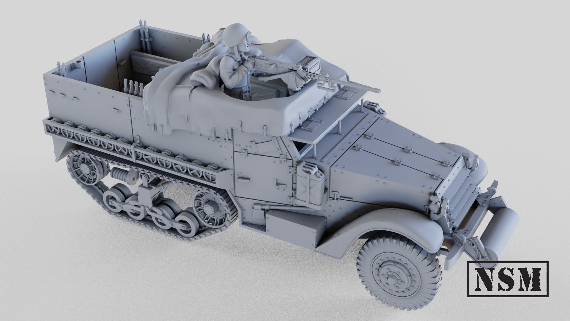 M3A1 Halftrack - US Army by Night Sky Miniatures - Wargaming3D