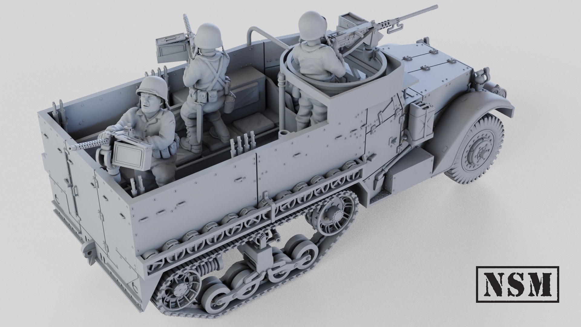 M3A1 Halftrack - US Army by Night Sky Miniatures - Wargaming3D