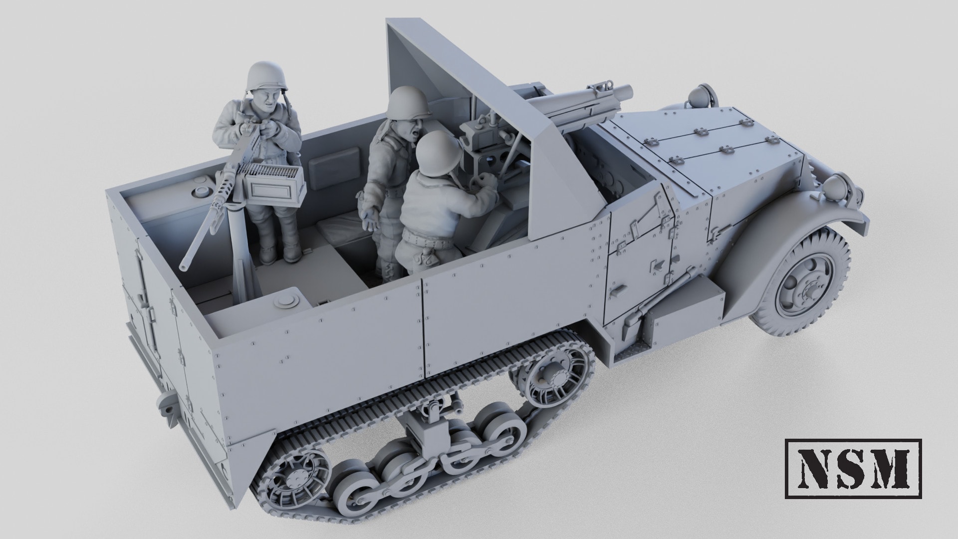 T30 75mm Howitzer Halftrack by Night Sky Miniatures - Wargaming3D