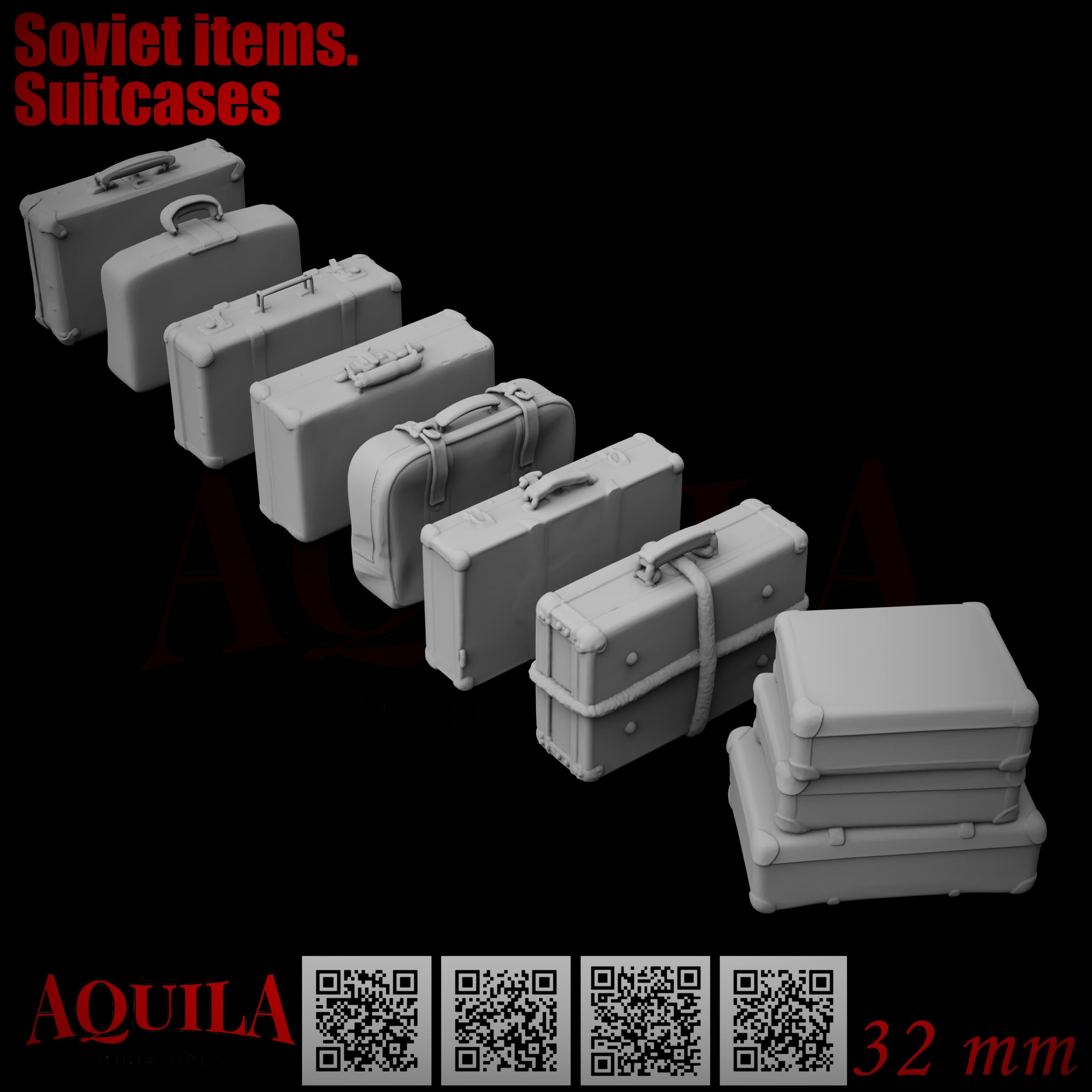 Soviet items. Suitcases by AQUILA - MiniHoarder