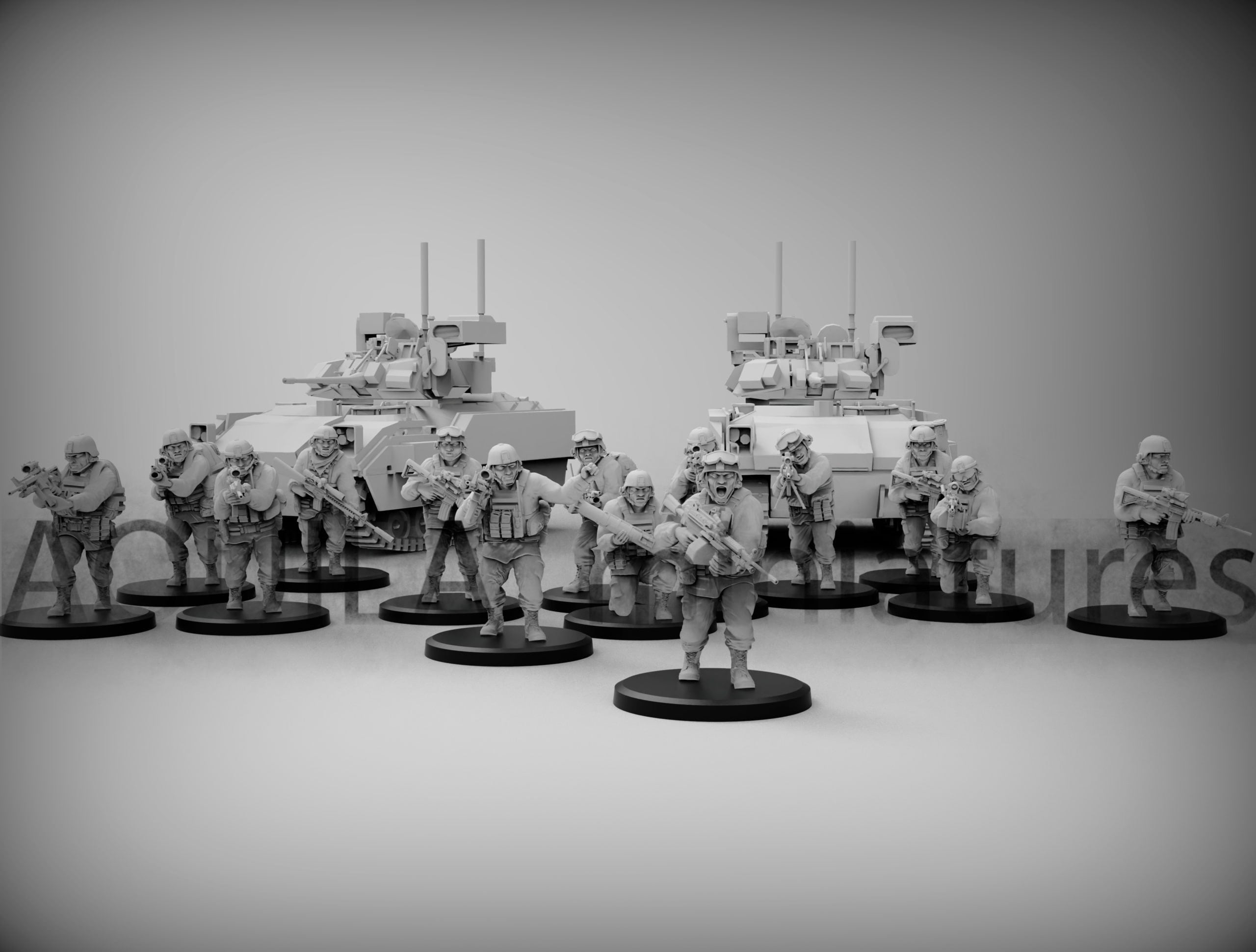 Army Light Infantry Rifle Squad by AQUILA - Wargaming3D