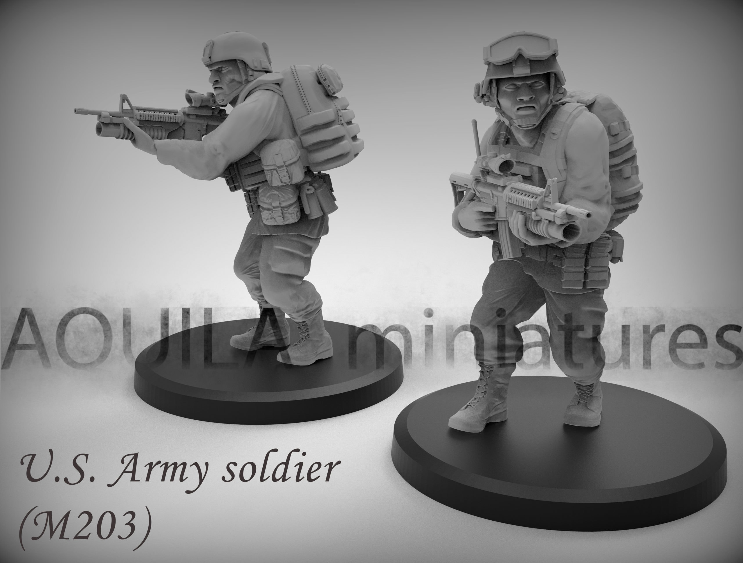 Army Light Infantry Rifle Squad by AQUILA - Wargaming3D