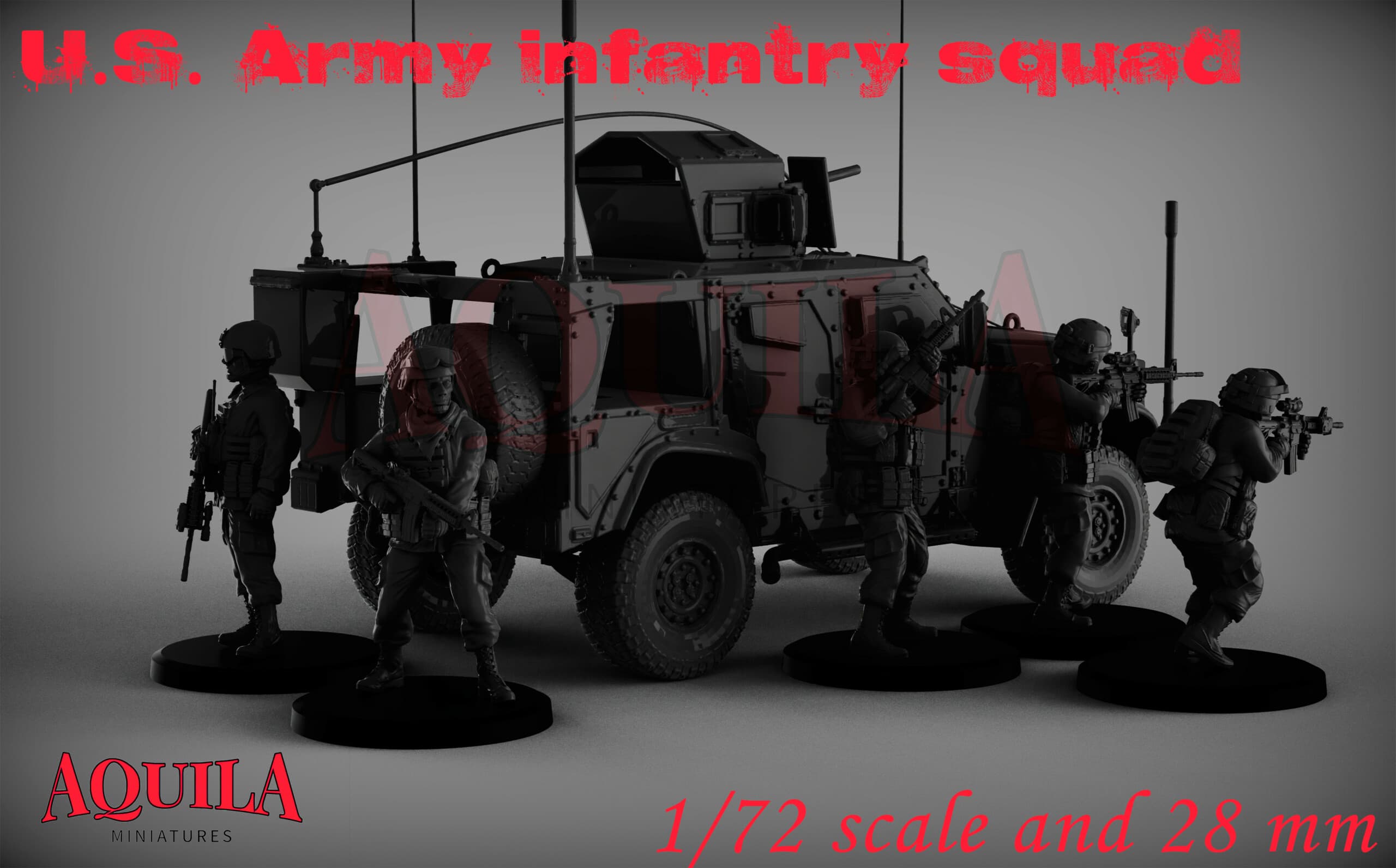 U.S. Army infantry squad (28 mm) by AQUILA - Wargaming3D