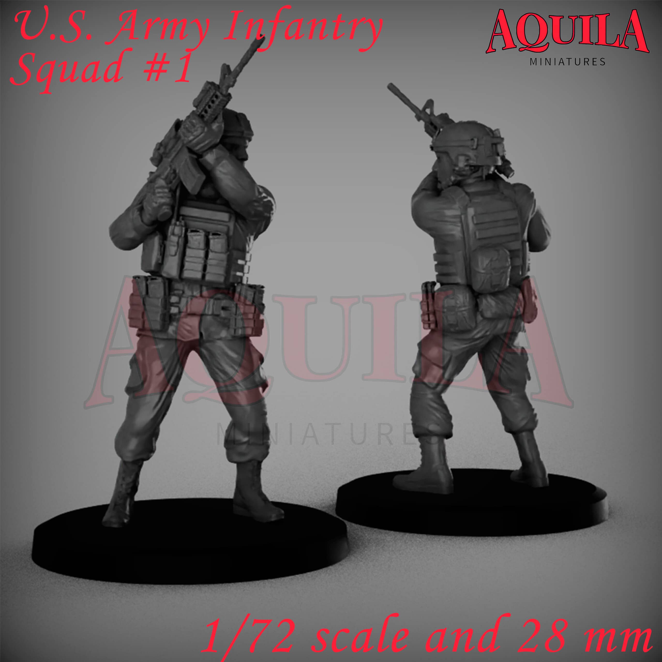 U.S. Army infantry squad (28 mm) by AQUILA - Wargaming3D