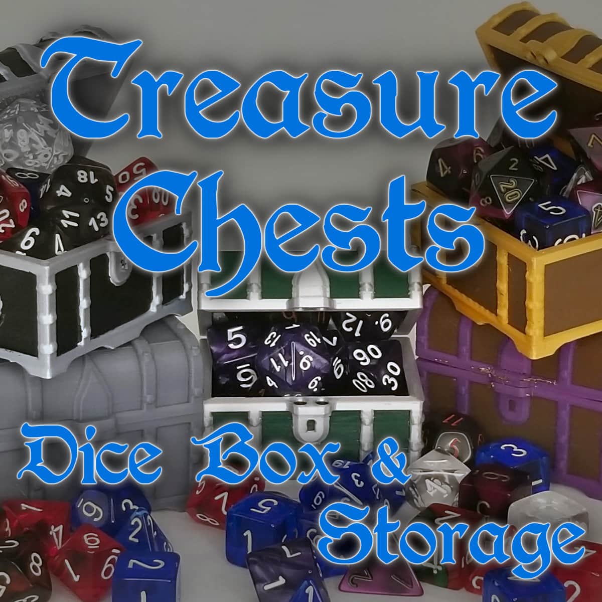 Treasure Chest Storage Box for dice, minis, etc by Plastic Dungeon ...