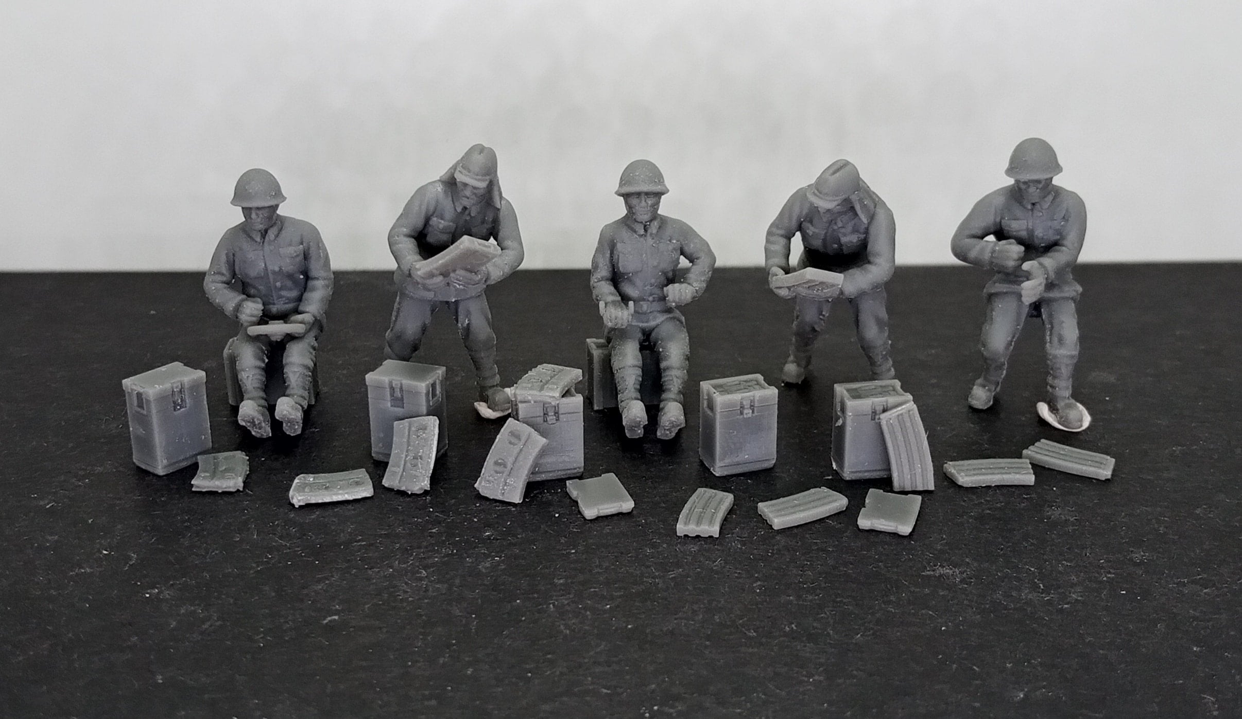 28 mm Japanese AA artillery crew by Studio Grozny - Wargaming3D