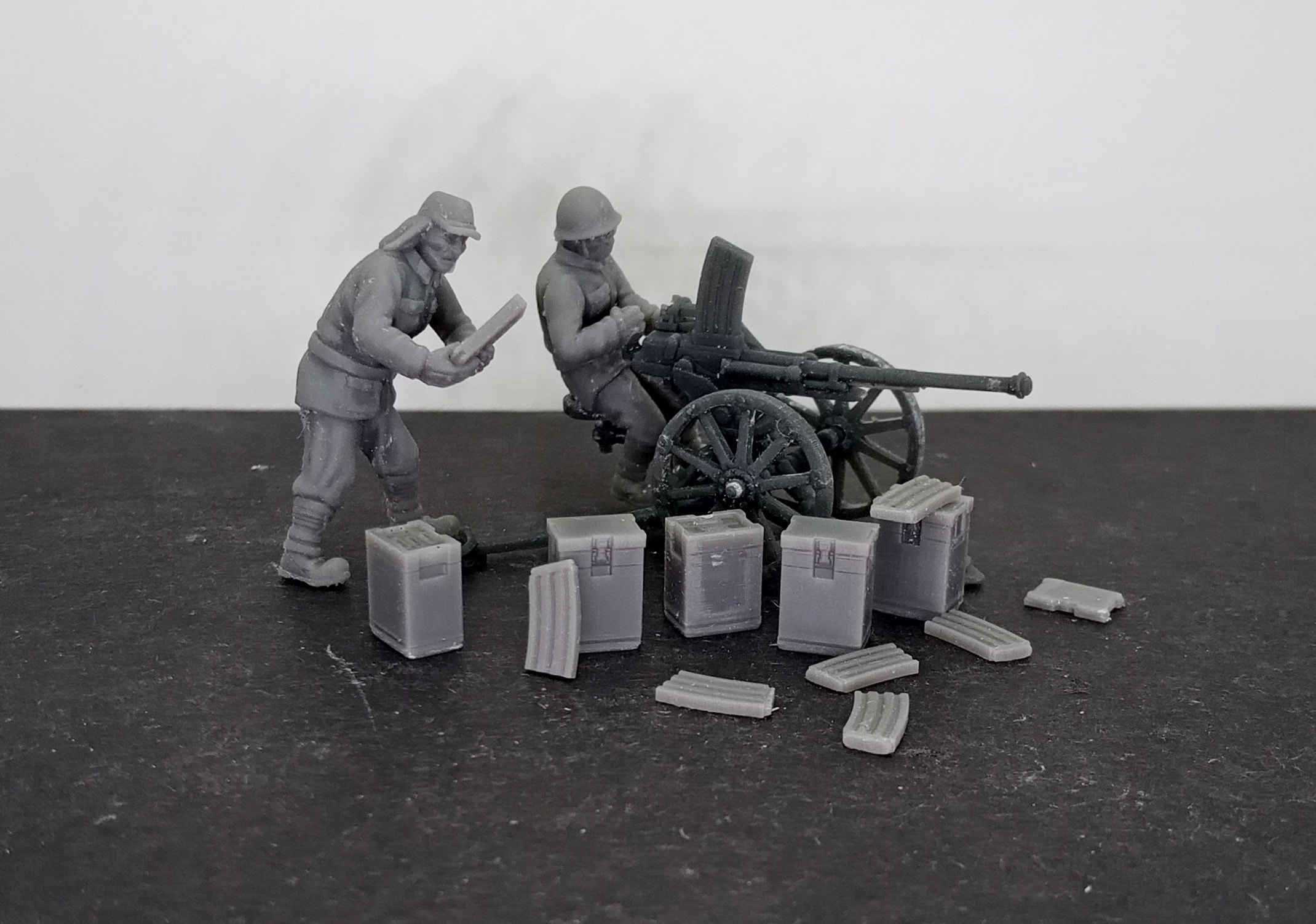 28 mm Japanese AA artillery crew by Studio Grozny - Wargaming3D