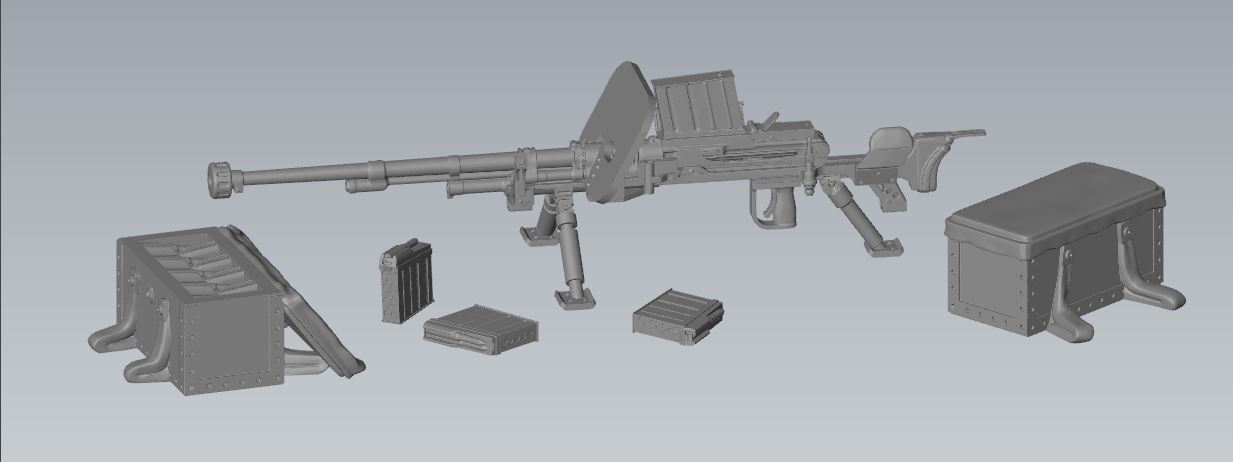 28 mm Japan type 97 anti tank rifle by Studio Grozny - Wargaming3D