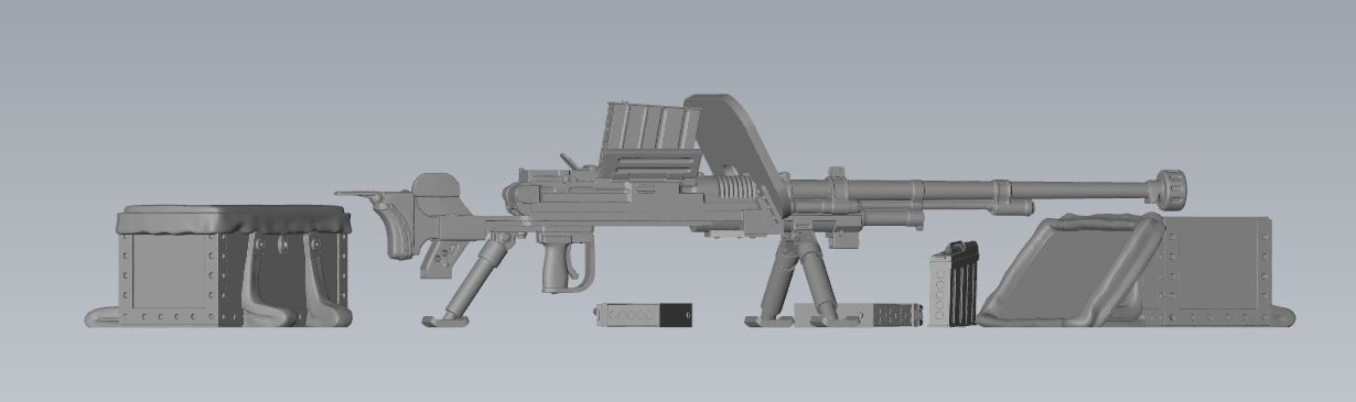 28 mm Japan type 97 anti tank rifle by Studio Grozny - Wargaming3D