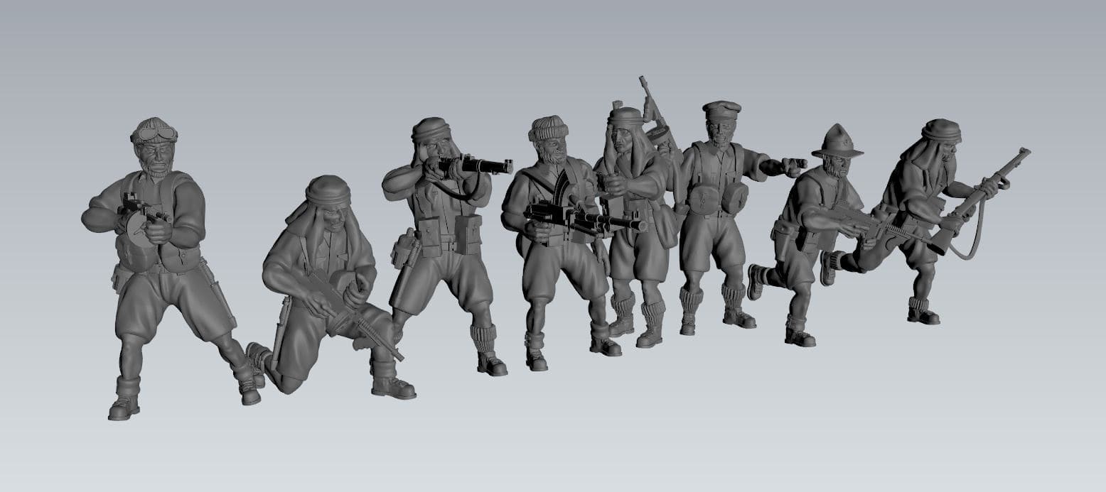 28 mm SAS-LRDG infantry squad by Studio Grozny - Wargaming3D