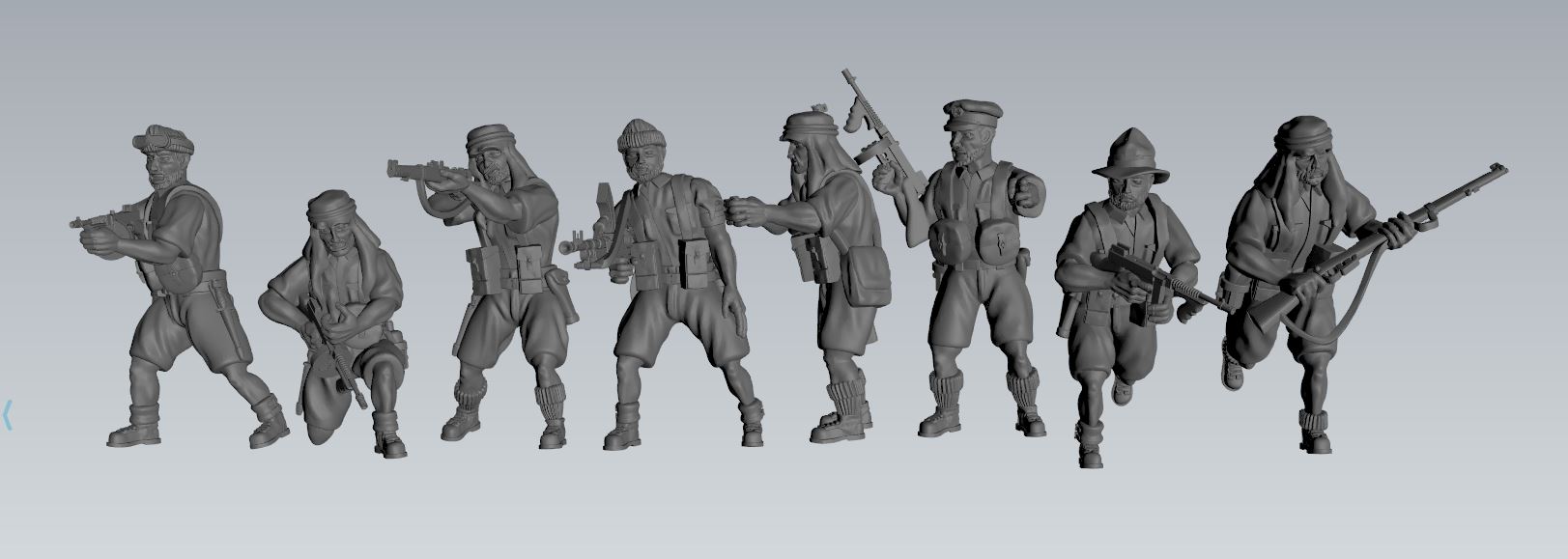 28 mm SAS-LRDG infantry squad by Studio Grozny - Wargaming3D