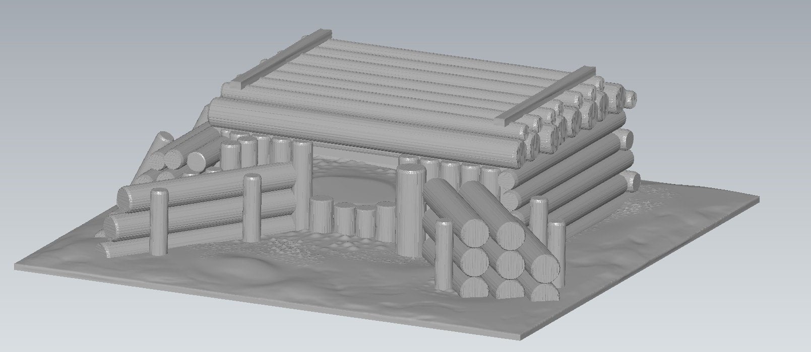28 mm Log Bunker by Studio Grozny - Wargaming3D