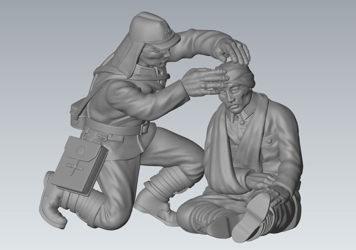 28 mm Japanese Medic Team by Studio Grozny - Wargaming3D