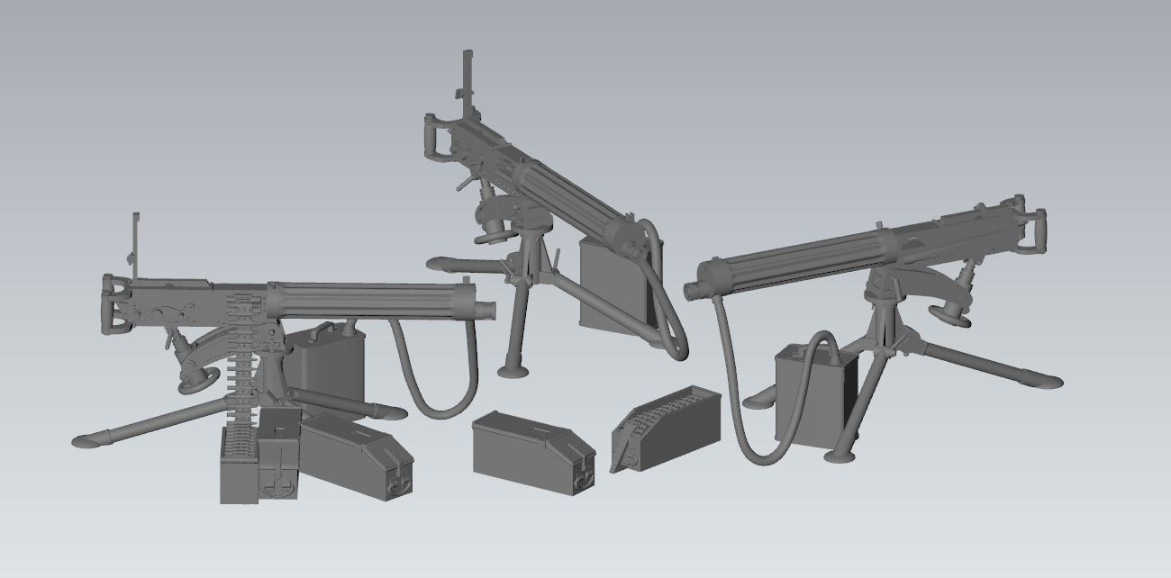 28 mm Vickers 303 MMG by Studio Grozny - Wargaming3D