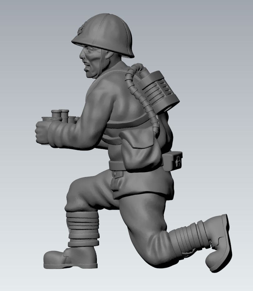 28 mm Japan SNLF MMG type 92 and crew by Studio Grozny - Wargaming3D