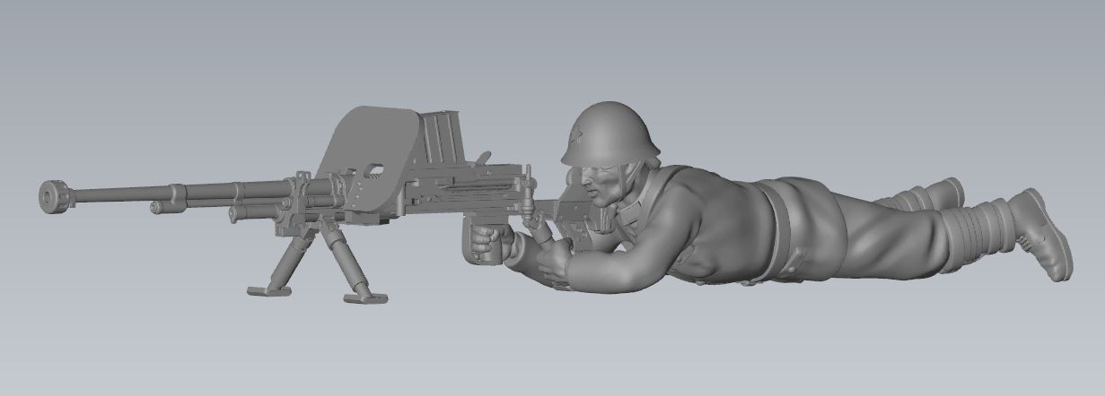 28 mm Japan IJA AT RIFLE TEAM by Studio Grozny - Wargaming3D