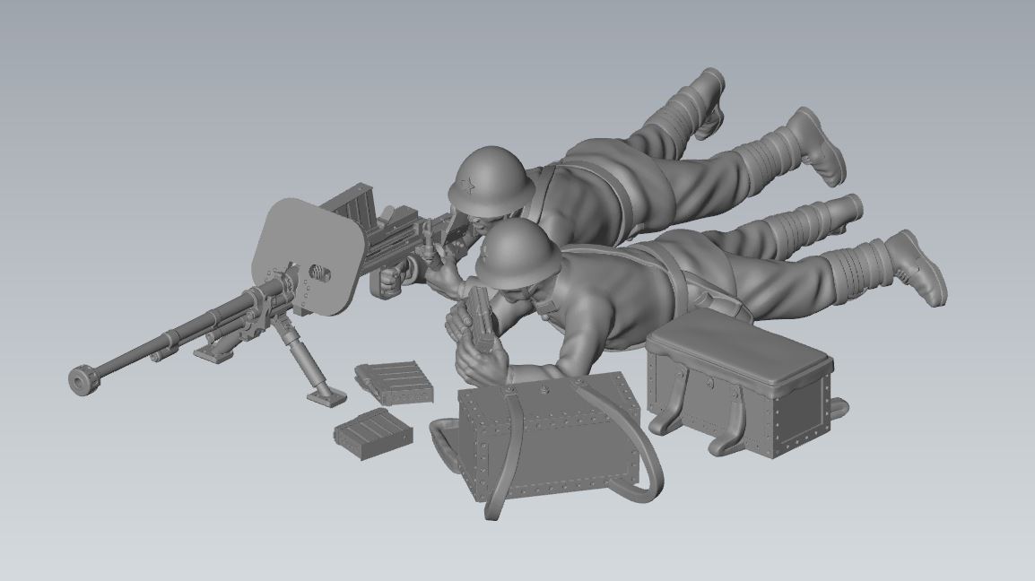 28 mm Japan IJA AT RIFLE TEAM by Studio Grozny - Wargaming3D