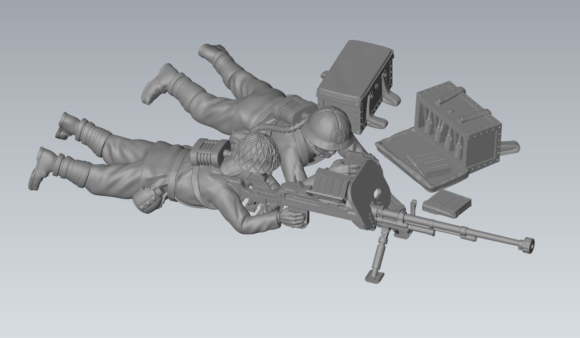 28 mm Japan SNLF AT RIFLE TEAM by Studio Grozny - Wargaming3D