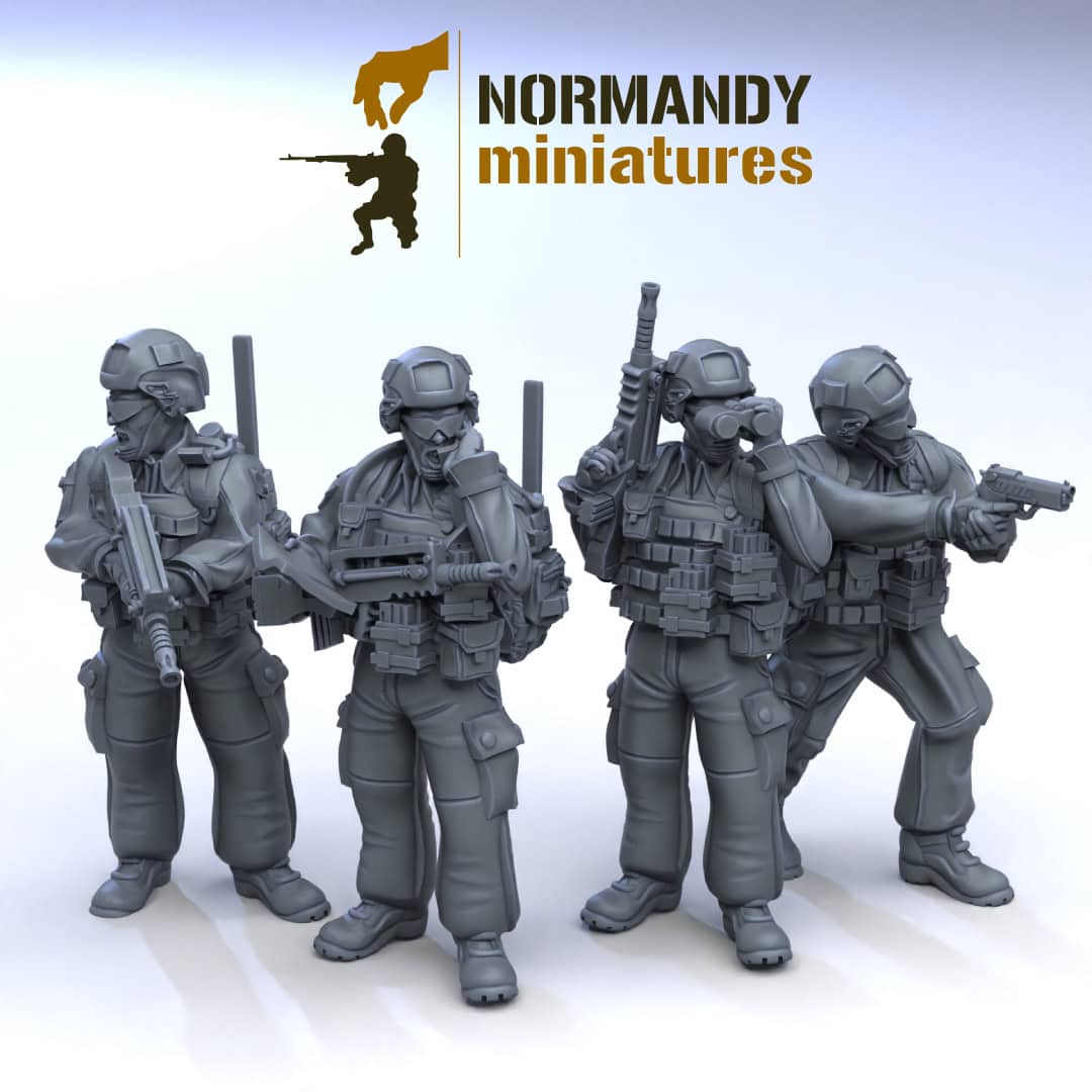 MODERN FRENCH FAMAS PLATOON COMMAND by Normandy Miniatures - Wargaming3D