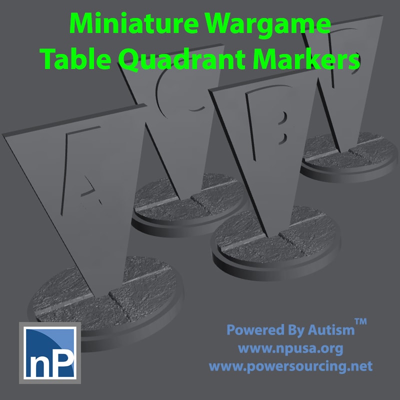 Miniature Wargame Table Quadrant Markers by nonPareil Institute ...