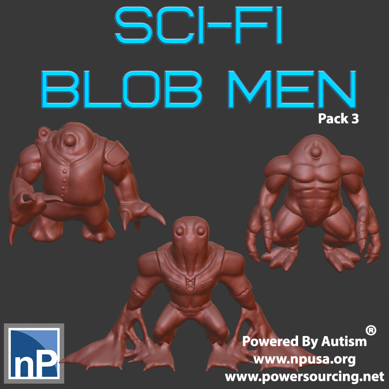 Sci-Fi Blob Men, pack 3 by nonPareil Institute / PowerSourcing ...