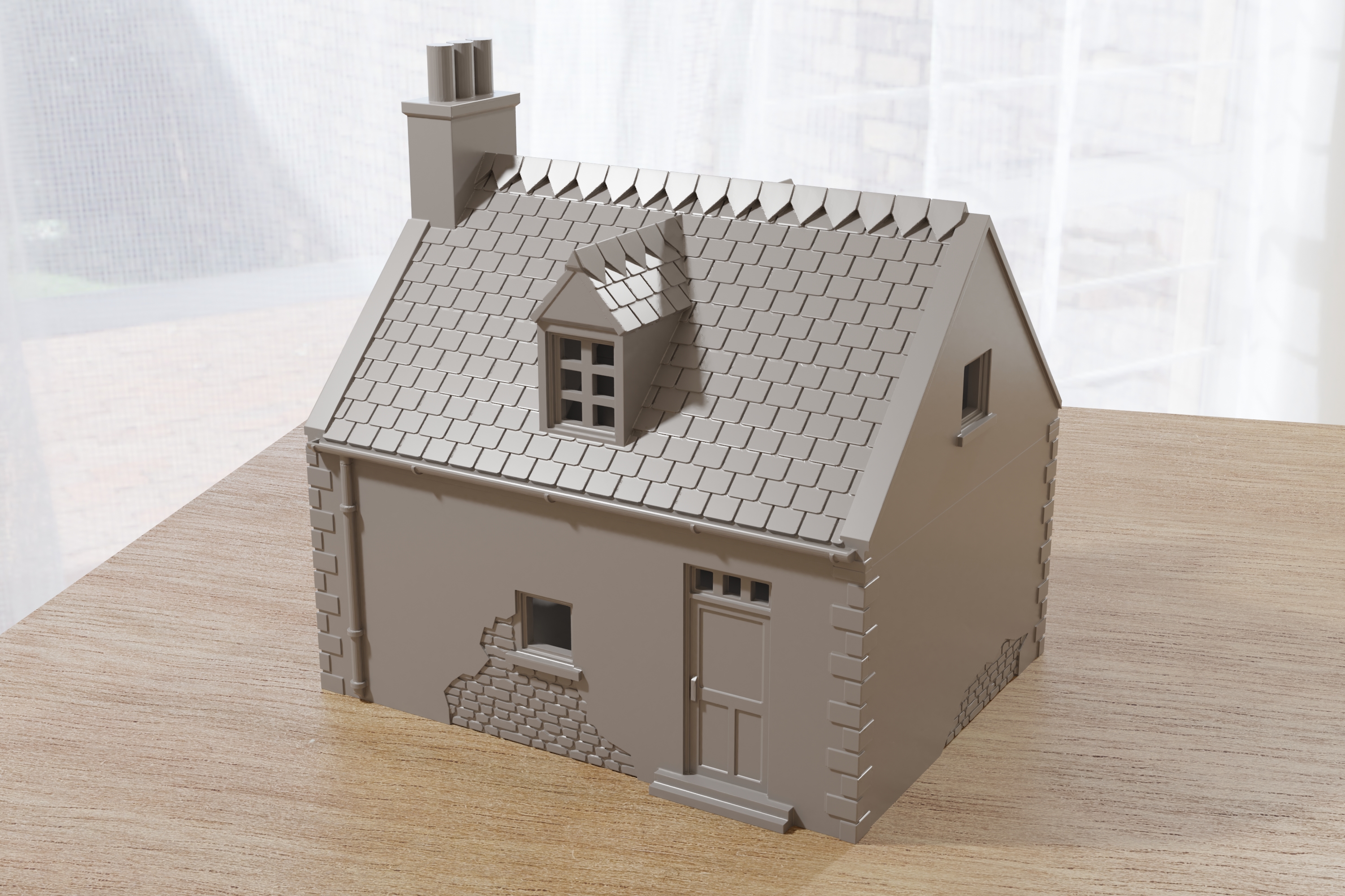 Normandy Village Cottage SS T2 - Intact and Destroyed - WW2 Wargaming ...