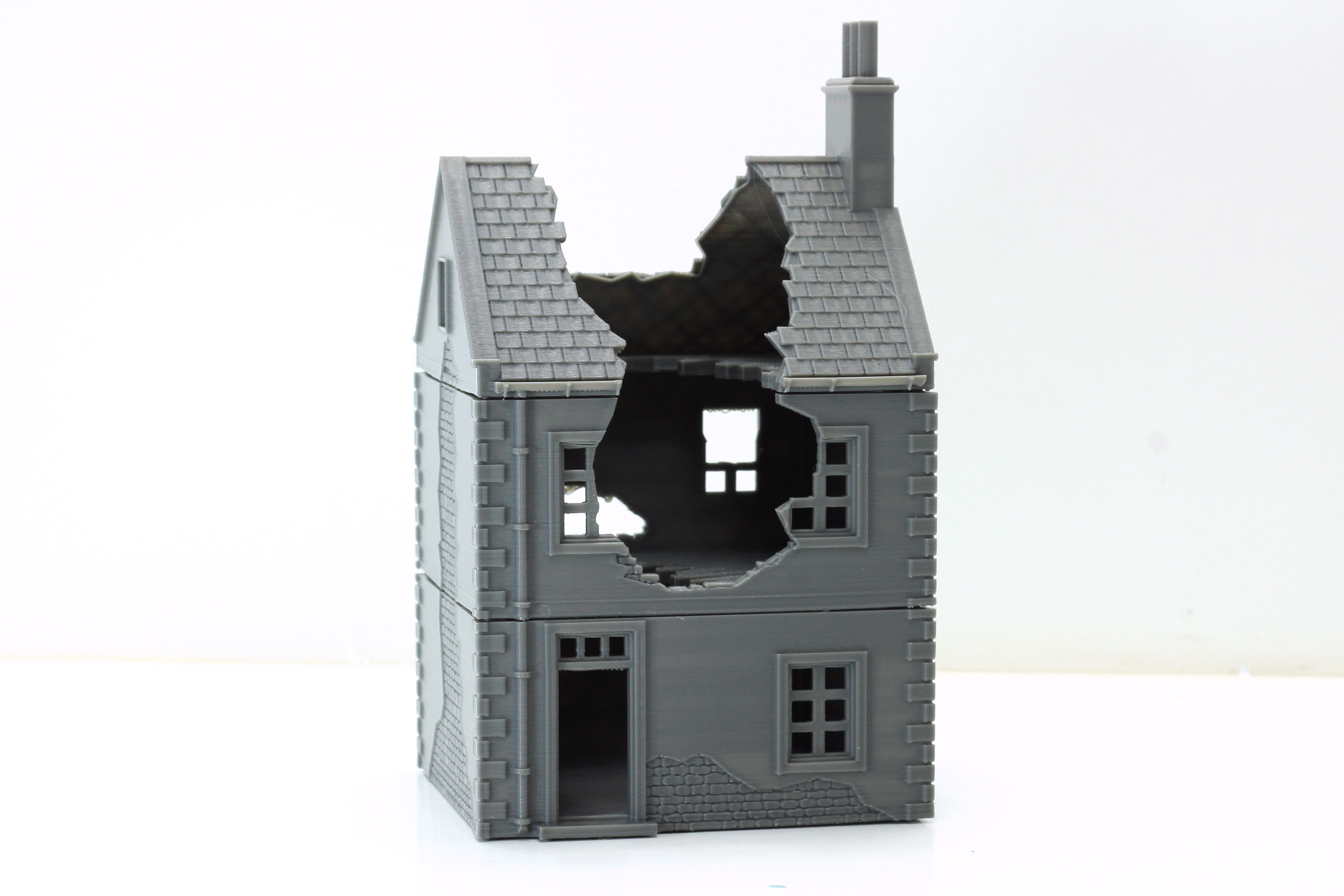 Normandy Village Cottage DS T7 - Intact and Destroyed - WW2 Wargaming Terrain by Patrick ...