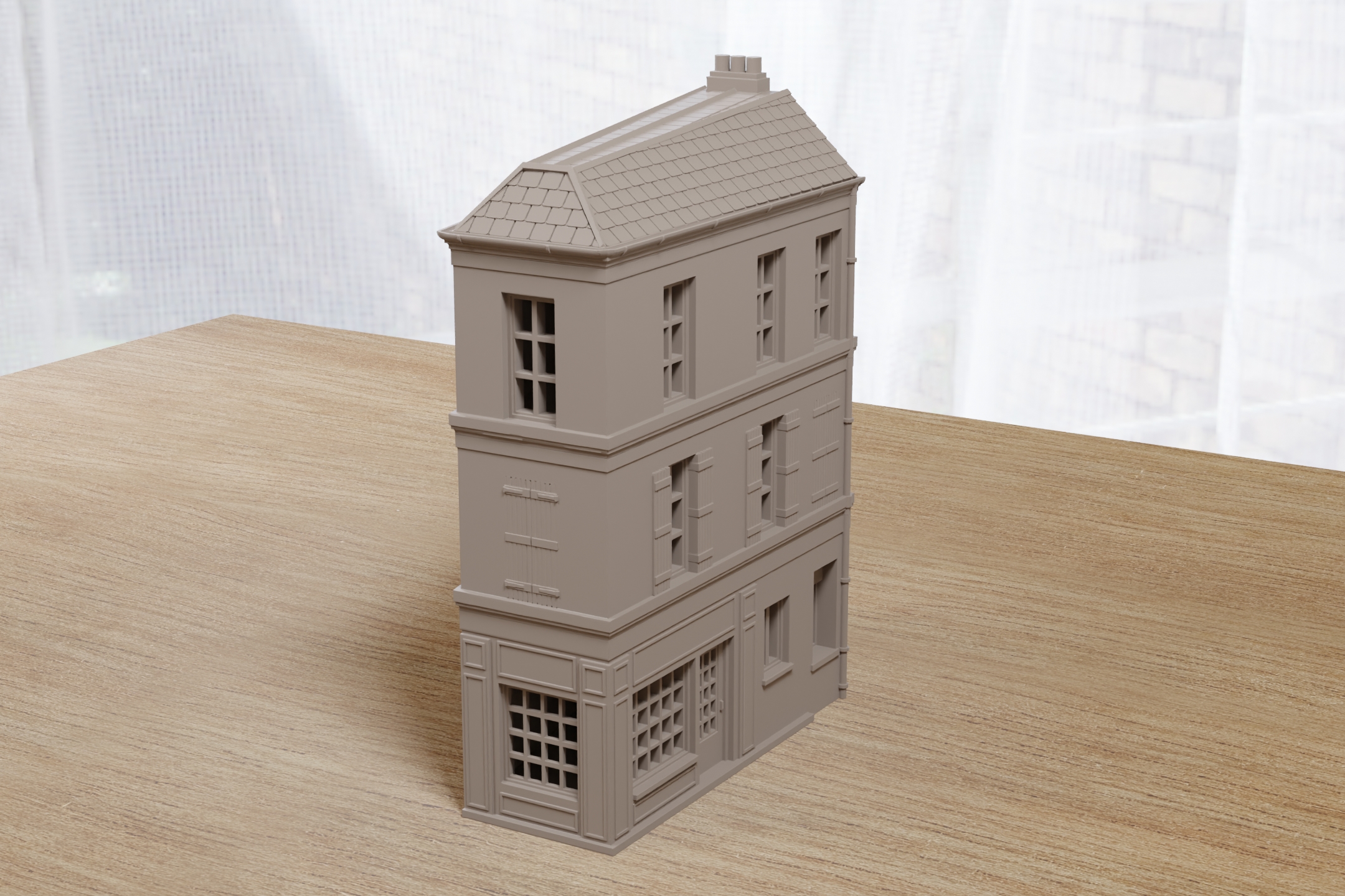 Caen Corner Building Type4 - Miniature Wargaming French Terrain WW2 by ...