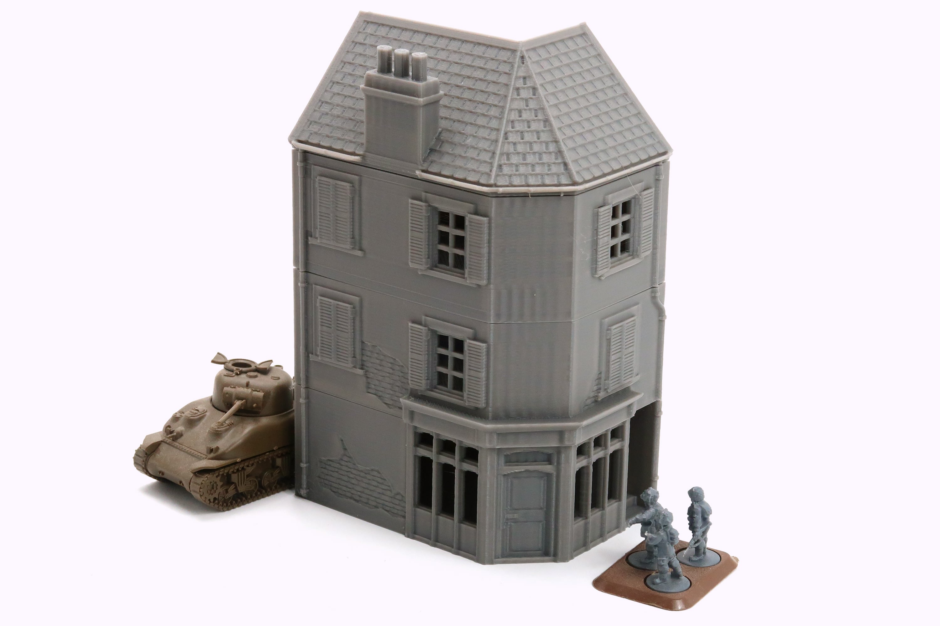Normandy Commercial Corner Block - Wargaming Terrain by Patrick ...
