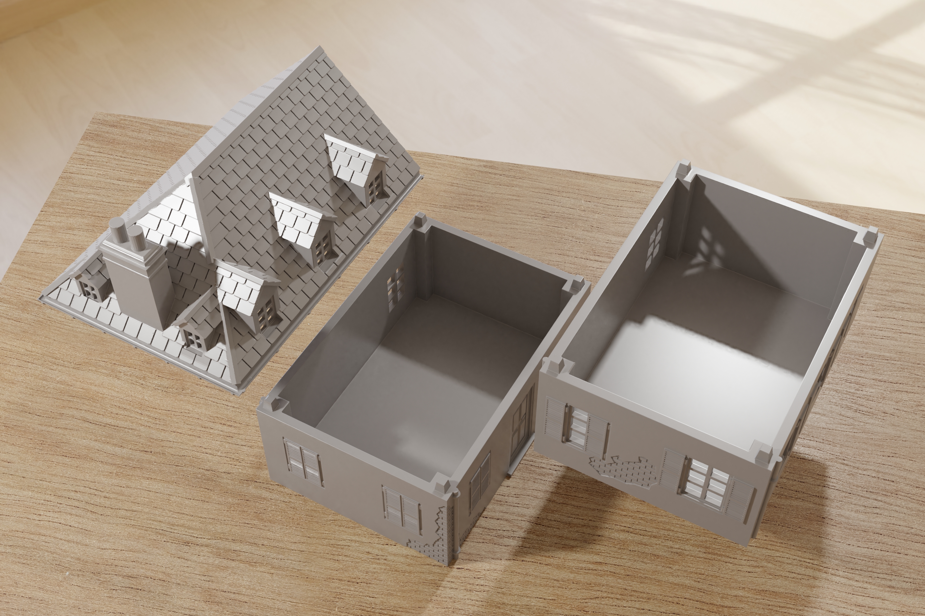 Sainte-Mère-Église French Row House Cottage DS T2 - Wargaming Terrain ...