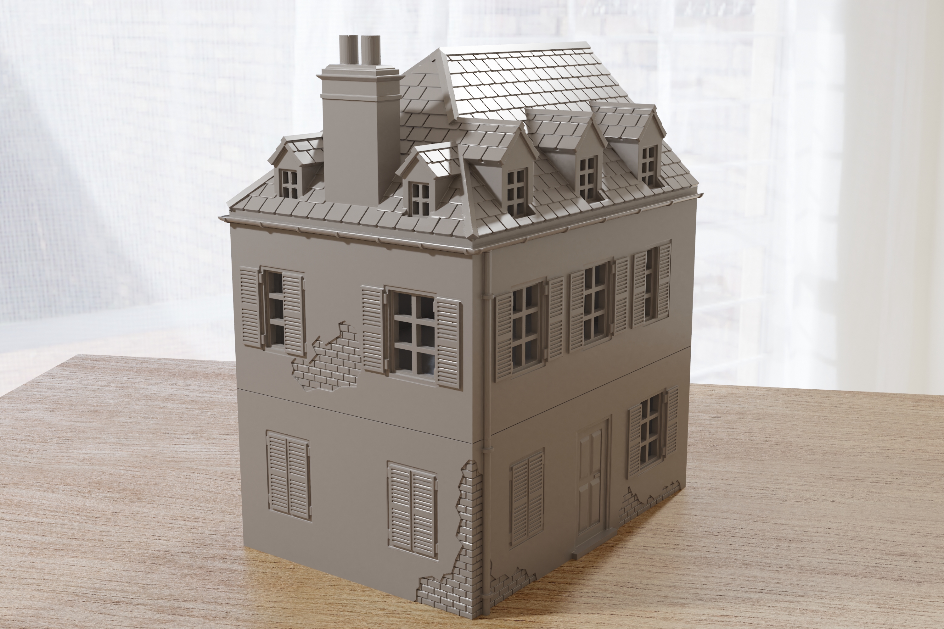 Sainte-Mère-Église French Row House Cottage DS T2 - Wargaming Terrain ...