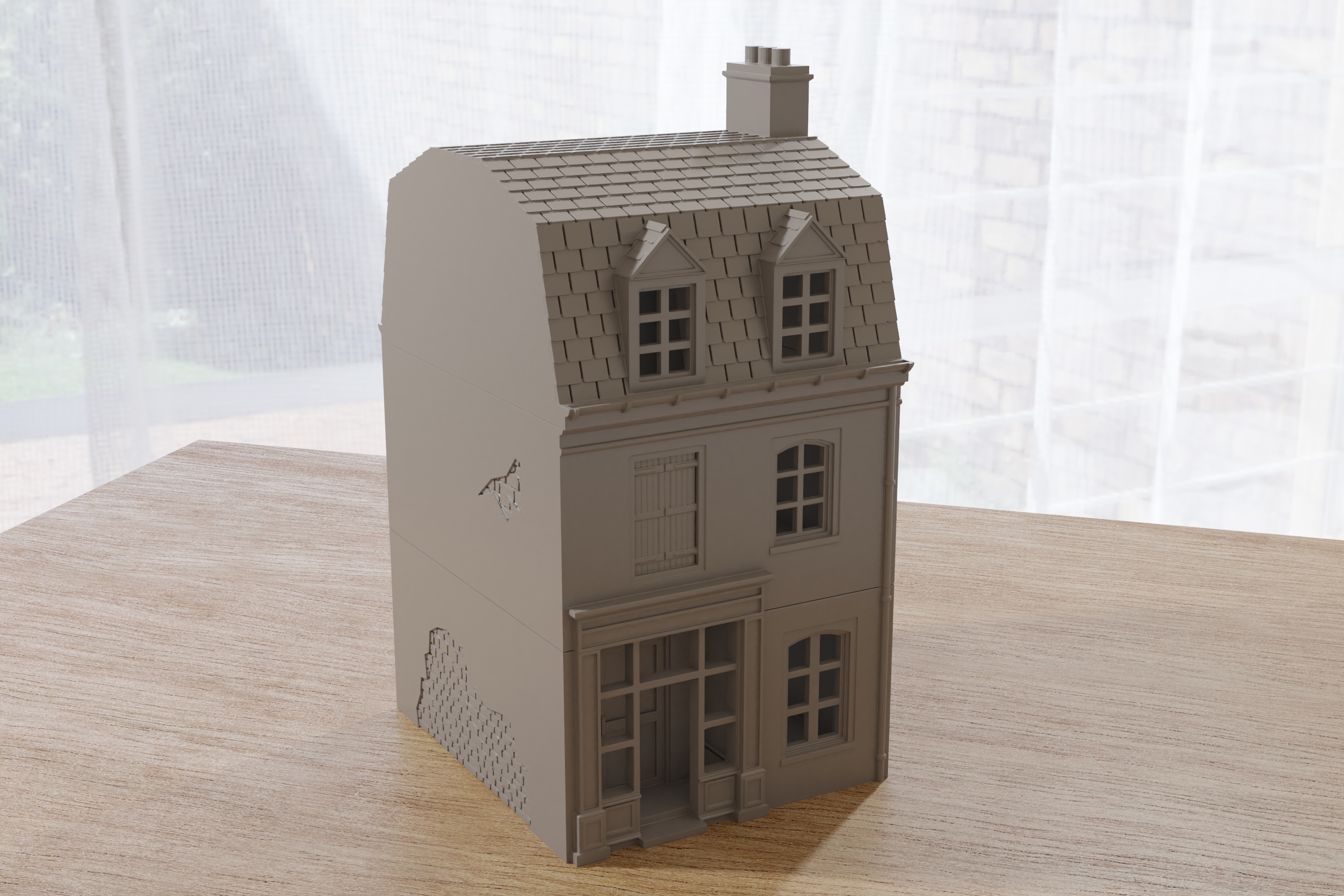 Sainte-Mère-Église French Row House Cottage DS T4 - Wargaming Terrain ...