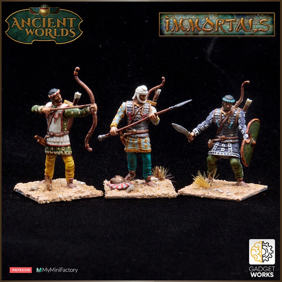 28mm Persian warriors - 'Immortals' by GadgetWorks - Wargaming3D
