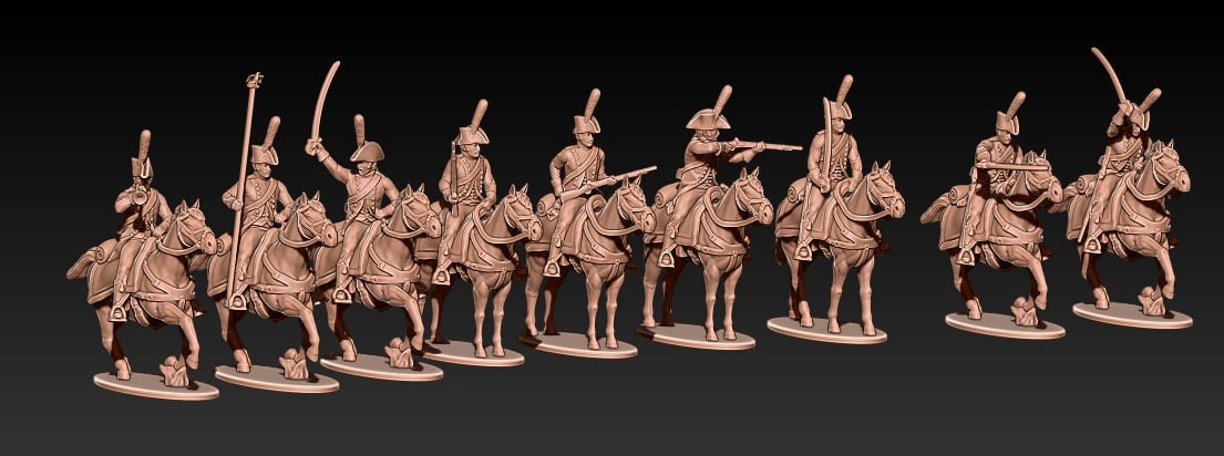 Napolenic french guides of Napoleon in bicornes by Kozak - Wargaming3D