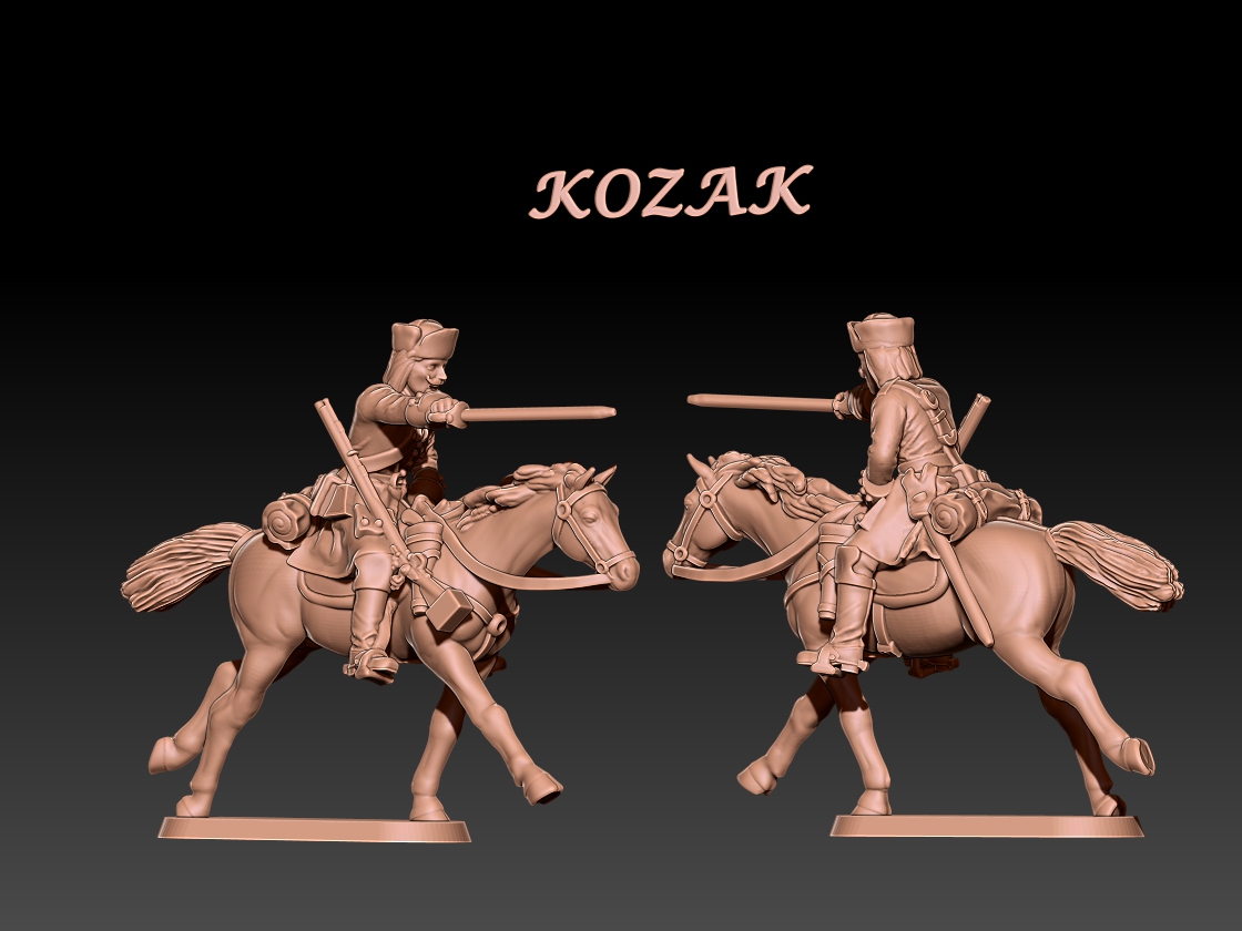 russian dragoon for GNW (1700-1721) free sample by Kozak - Wargaming3D