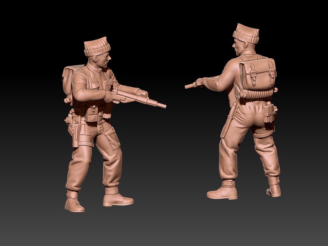 ww2 commandos in wool hat free sample by Kozak - Wargaming3D