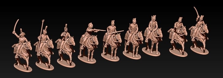 Napoleonic french early chasseurs tarleton by Kozak - Wargaming3D