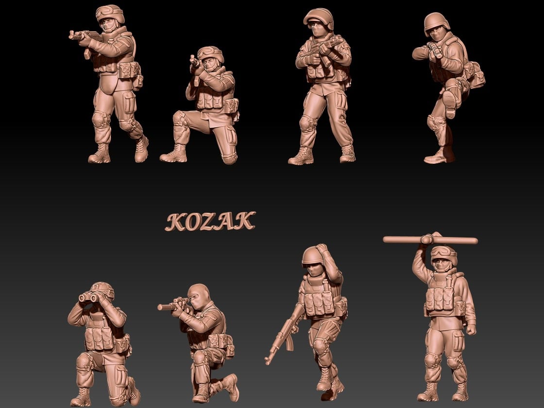russian modern infantry set 1 by Kozak - Wargaming3D