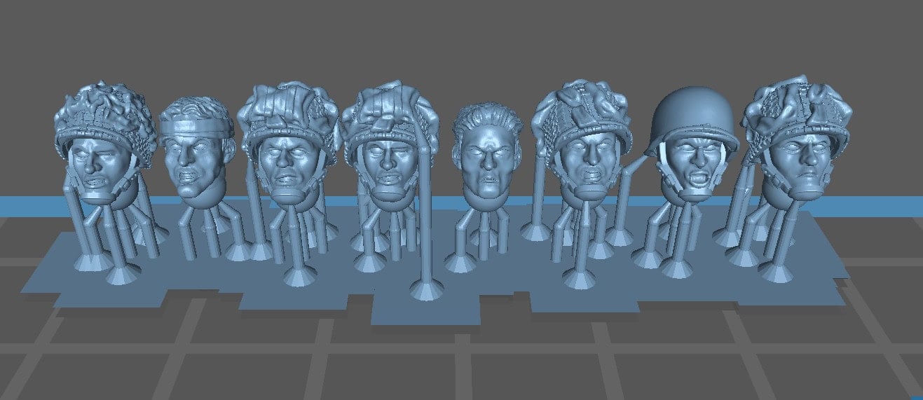 WW2 28mm US AIRBORNE HEAD SET (X32) by Colonel Muller Miniatures ...
